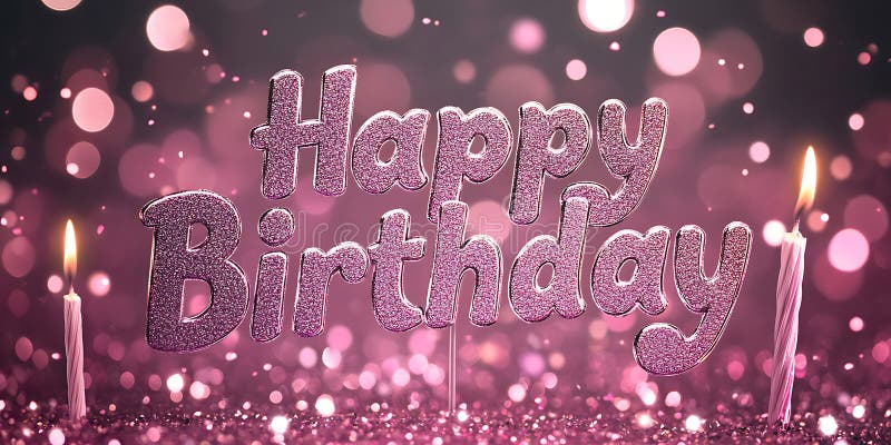 Sparkling Happy Birthday Wishes Stock Illustration - Illustration of ...