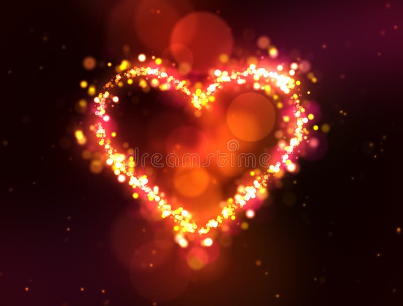 Sparkling heart stock illustration. Illustration of design - 17235849
