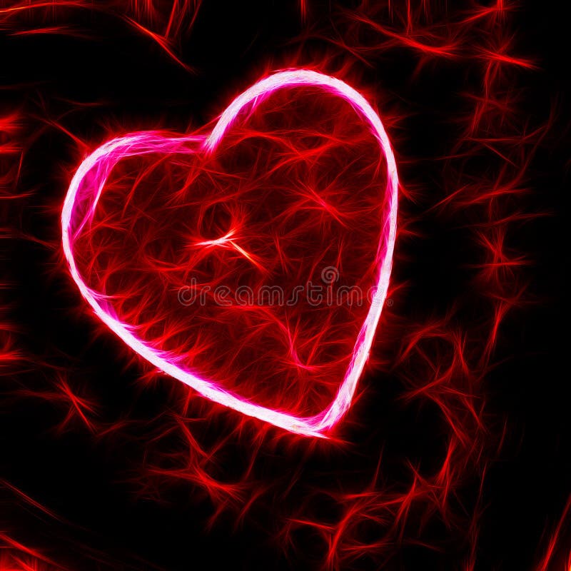 Sparkling Heart Abstract Painting Stock Illustration - Illustration of ...