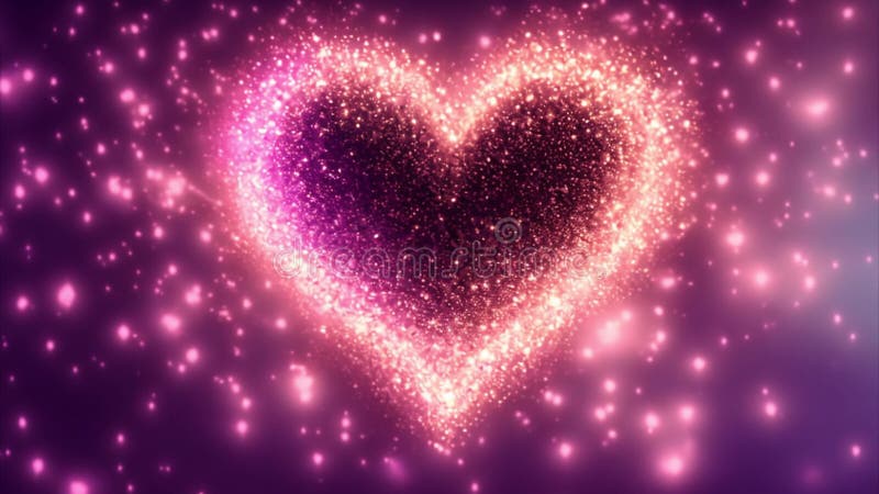 Sparkling Heart of Love stock video. Video of tenderness - 347324163