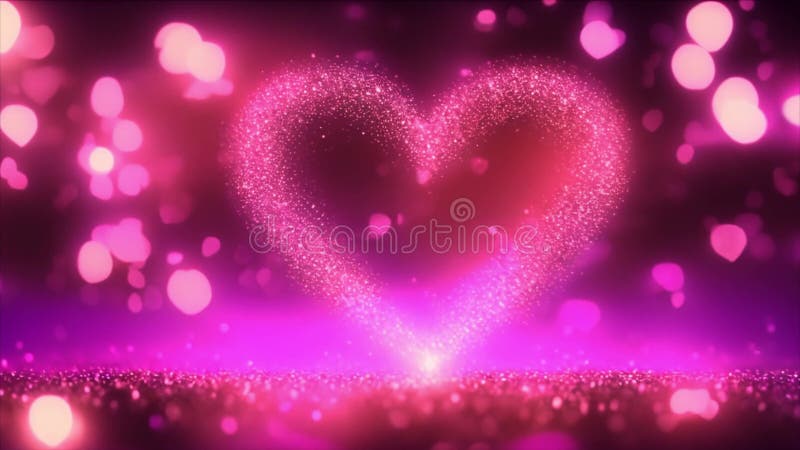 Sparkling Heart of Love stock video. Video of lights - 347326765