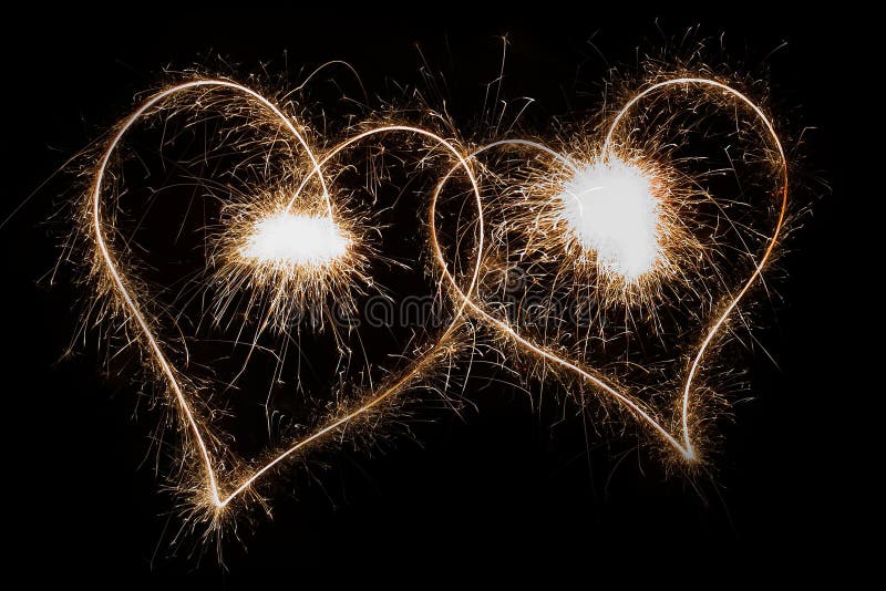 Fireworks hearts stock image. Image of pink, hearts, pyrotechnics - 2484651