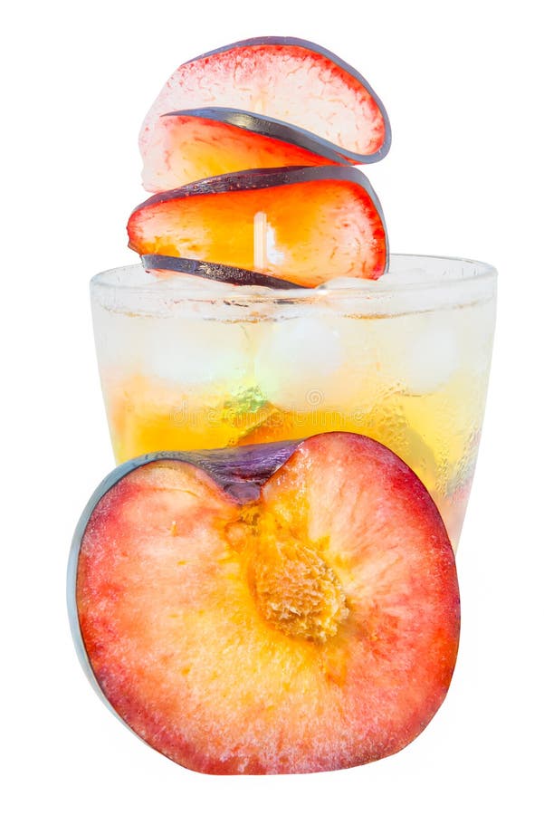 Sparkling Iced Plum Flavor Drink Stock Image - Image of isolated ...
