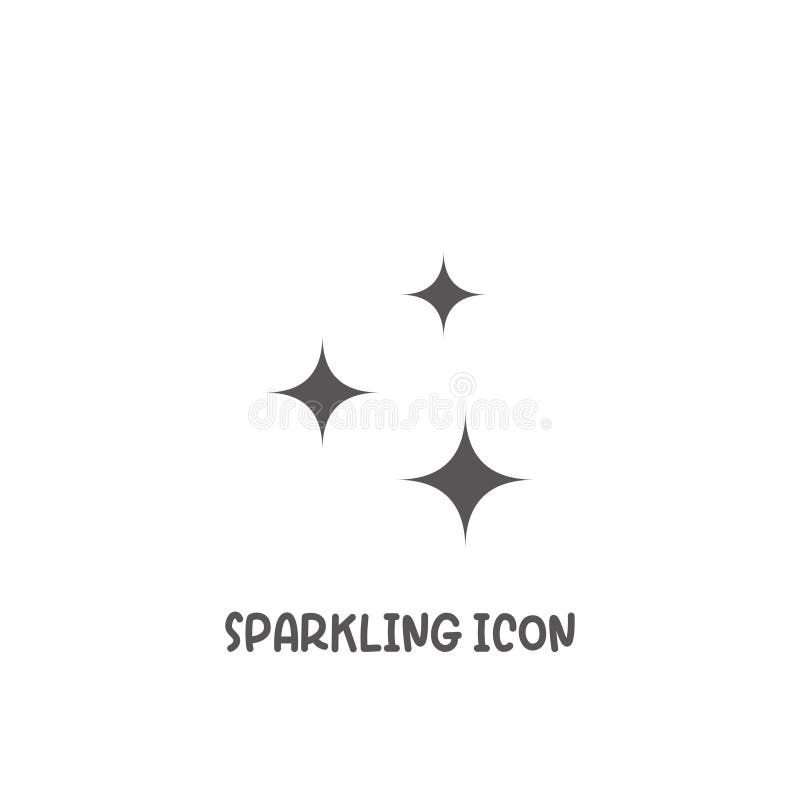 Sparkling Icon Simple Flat Style Vector Illustration Stock Vector ...