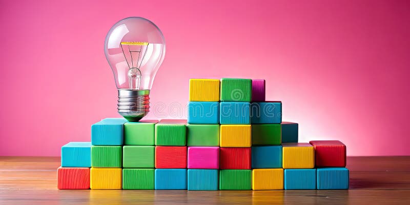 Sparkling Ideas and Innovative Solutions Colorful Blocks a Vibrant ...