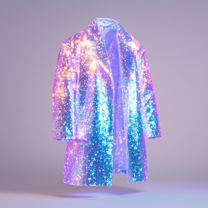 Sparkling Iridescent Coat stock illustration. Illustration of apparel ...