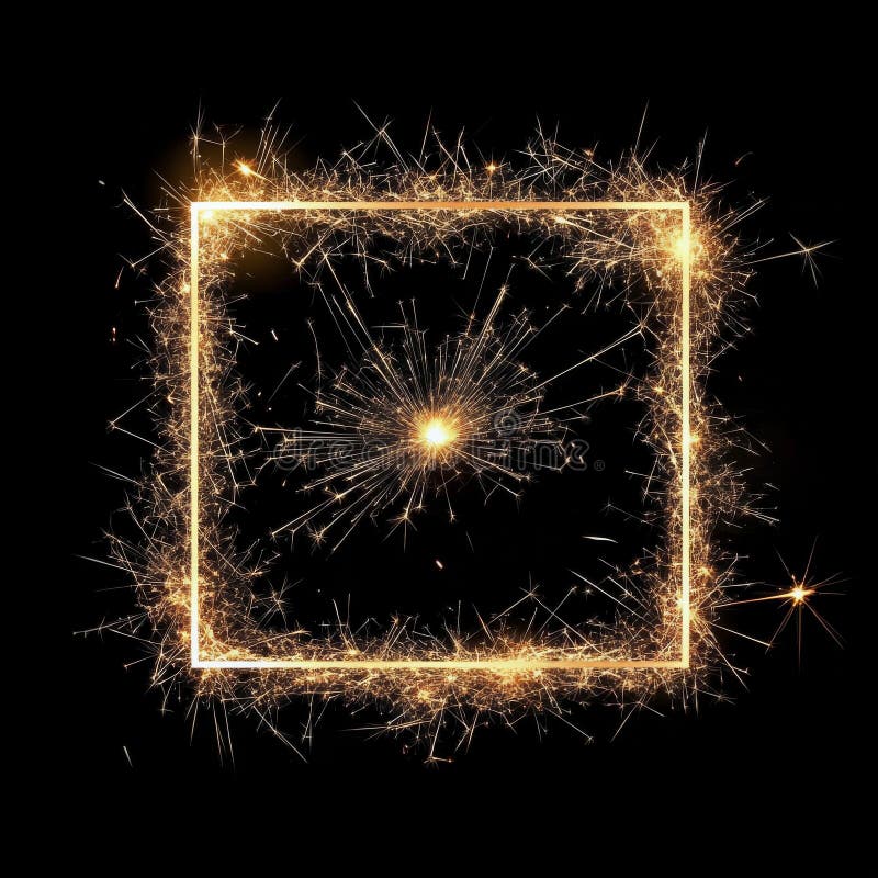Sparkling Light Display in a Square Formation with Dynamic Bursts ...