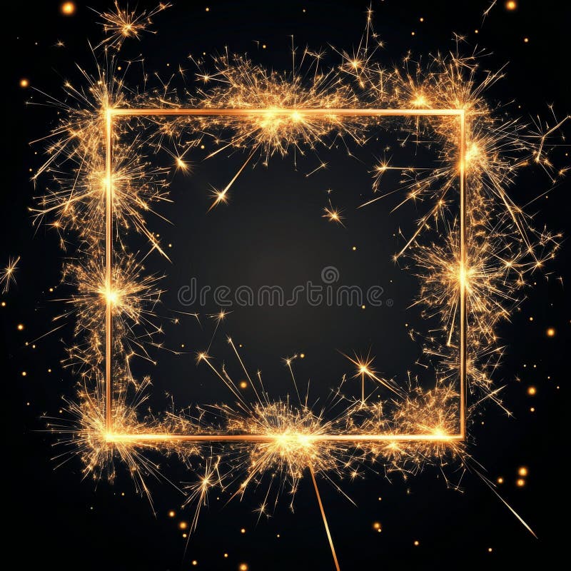 Sparkling Light Display in a Square Formation with Dynamic Bursts ...