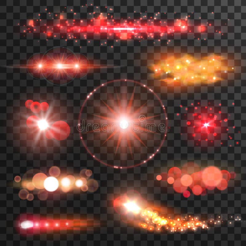 Sparkling Light Flashes. Lens Flare Effect Stock Vector - Illustration ...