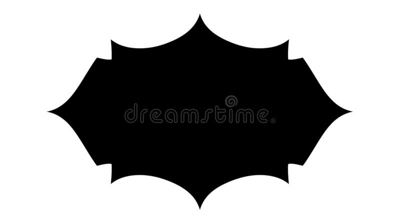 Ornamental Frame Shape with Pointed Edges, Decorative Border, Label ...