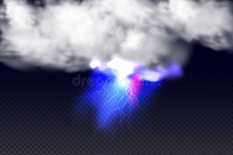 Sparkling Lightning on Black Background.Bright Lighting Effects Stock ...