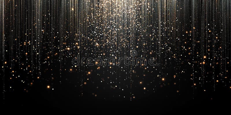 Sparkling Lights Cascade Gracefully Against a Dark Backdrop Creating a ...