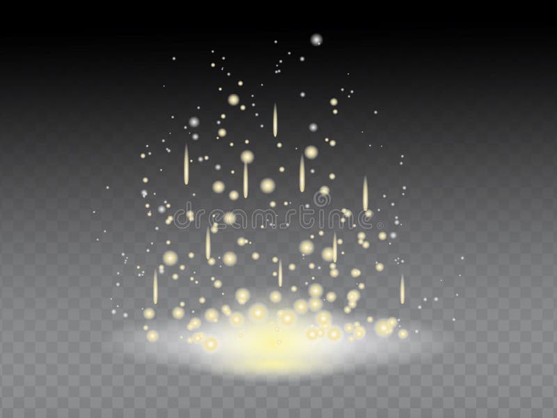 Sparkling Magical Dust Particles on a Transparent Background. a Magical ...