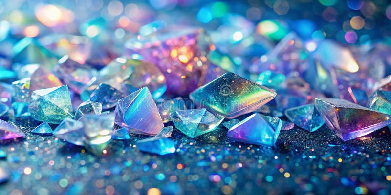 Sparkling Opalescent Glass Shard Background a Stunning Textural Image ...