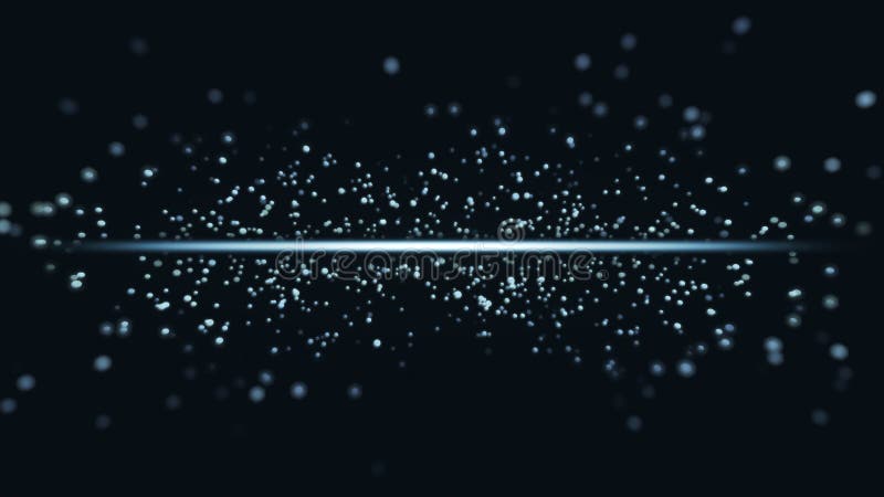 Sparkling Particles Blue and Black. 3D Rendering Stock Illustration ...