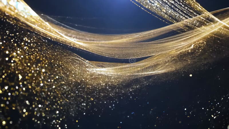 Sparkling Particles Float Gracefully in the Night Sky during a Cosmic ...