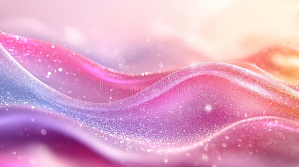 Sparkling Pastel Waves Abstract Background Design Stock Illustration ...