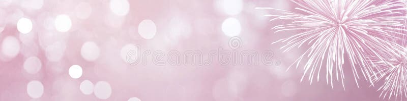 Sparkling Pink Background Festive Fireworks Celebration Theme Stock ...
