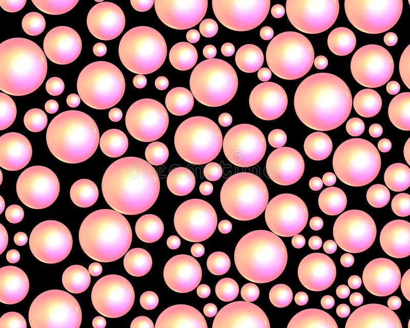 Sparkling Pink Balls on Black Background Stock Photo - Image of ...