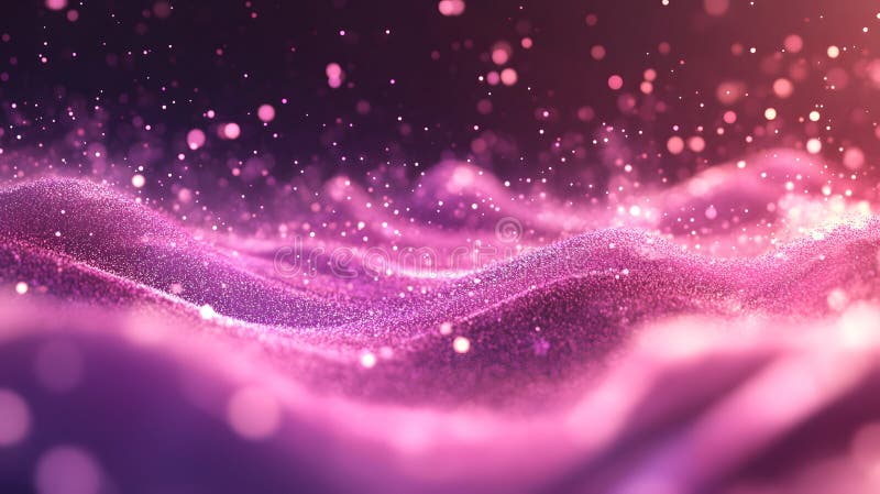 Sparkling Pink Glitter Wave Abstract Background Texture AI Generated ...