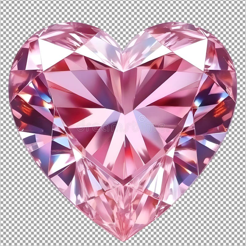 A Sparkling Pink Heart-Shaped Diamond Stock Photo - Illustration of ...