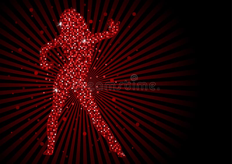 Sparkling Pixels Dancing Woman Stock Vector - Illustration of dancer ...