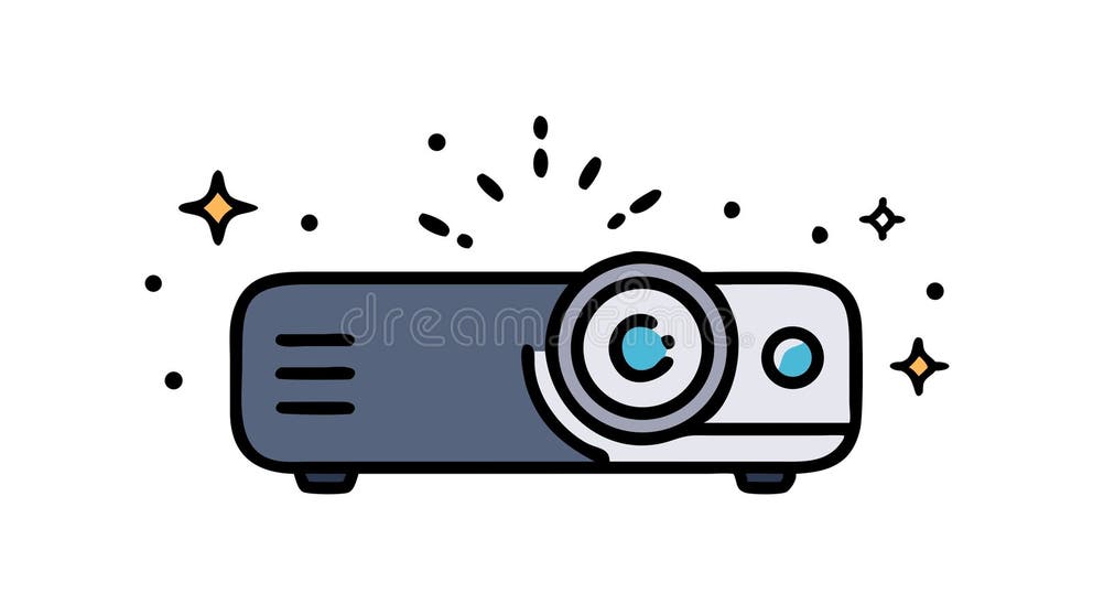 Sparkling Projector, Dynamic Visual Display, Vector Design Generative ...