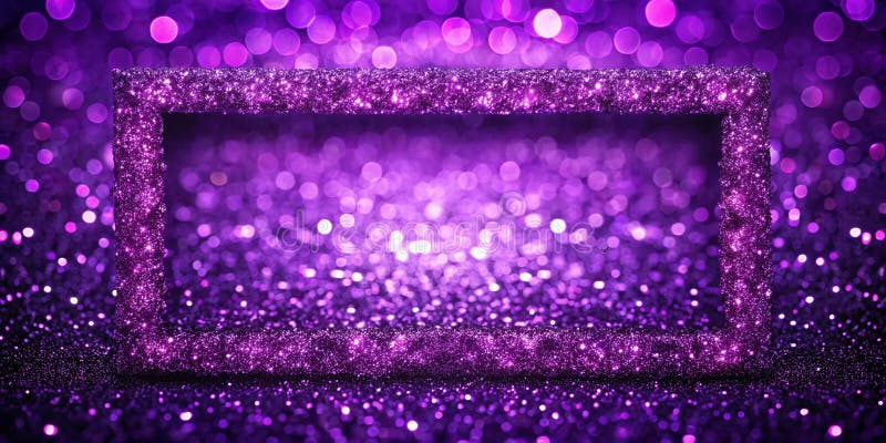 Sparkling Purple Glitter Frame Background a Festive and Flawless Design ...