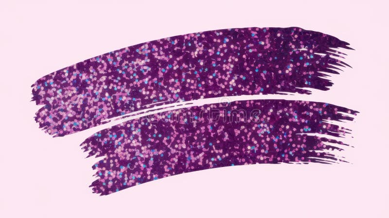 Sparkling Purple Glitter Paint Strokes on a Light Background, Radiating ...