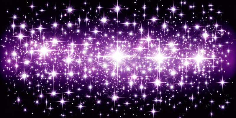 Sparkling Purple Starry Night Background Design Stock Illustration ...