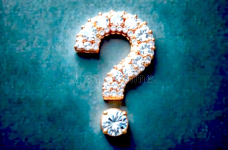 Sparkling Question Mark Design Symbolizes Problems and Solutions in a ...