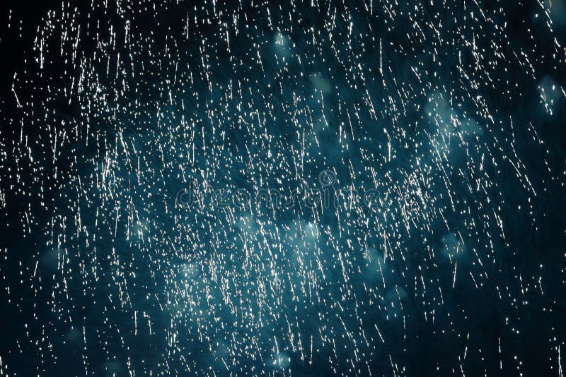 Sparkling Rain of Fireworks. Stock Image - Image of event, night: 89137085