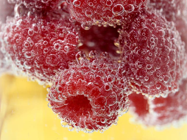 Sparkling raspberry stock photo. Image of closeup, macro - 31233156