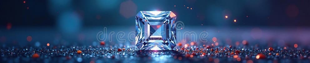 Sparkling Rectangular Cut Diamond with Precise Details, Elegance ...