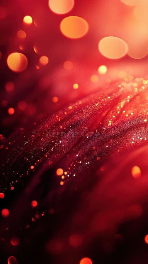 Sparkling Red Abstract Background with Blurred Lights, a Festive and ...