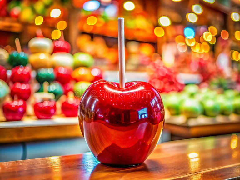 Sparkling Red Apple Candy Text Effect Editable Smart Object for ...