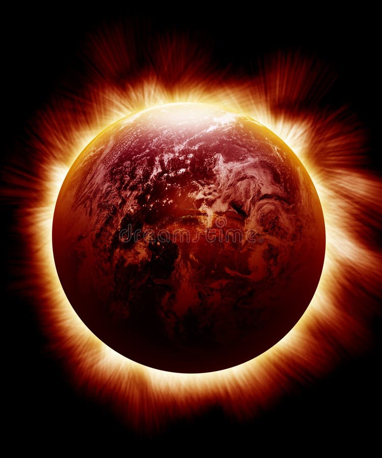 Sparkling red earth stock illustration. Illustration of solar - 2585432