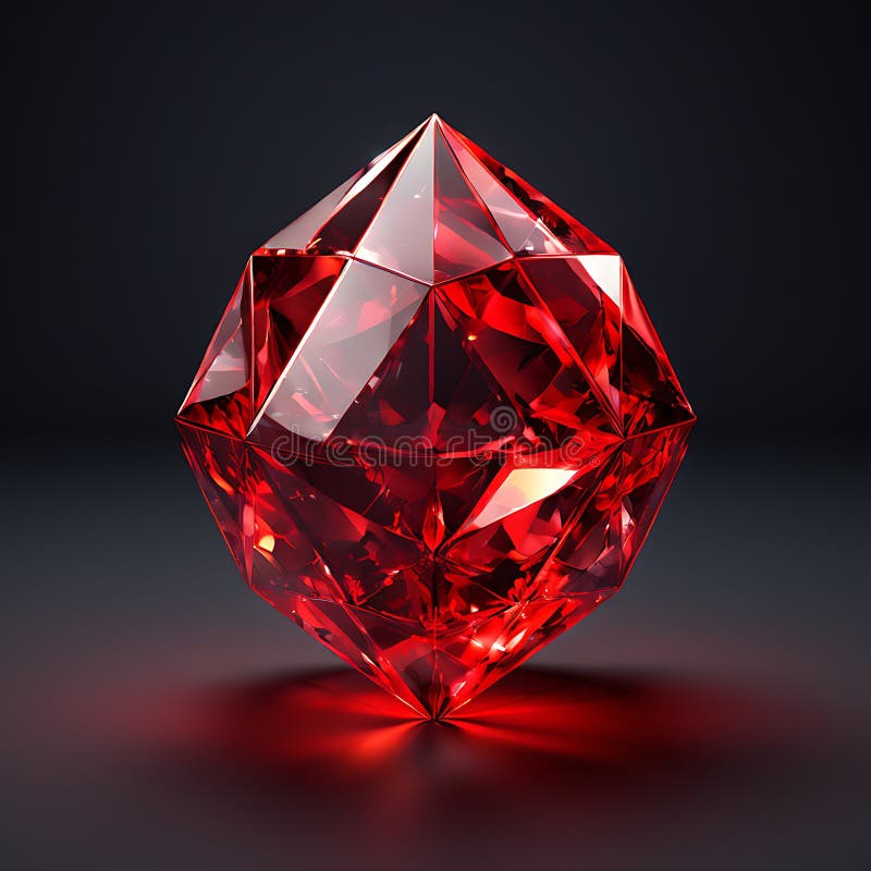 Brilliant Red Gemstone Sparkling Facets Intense Color Stock Photos ...