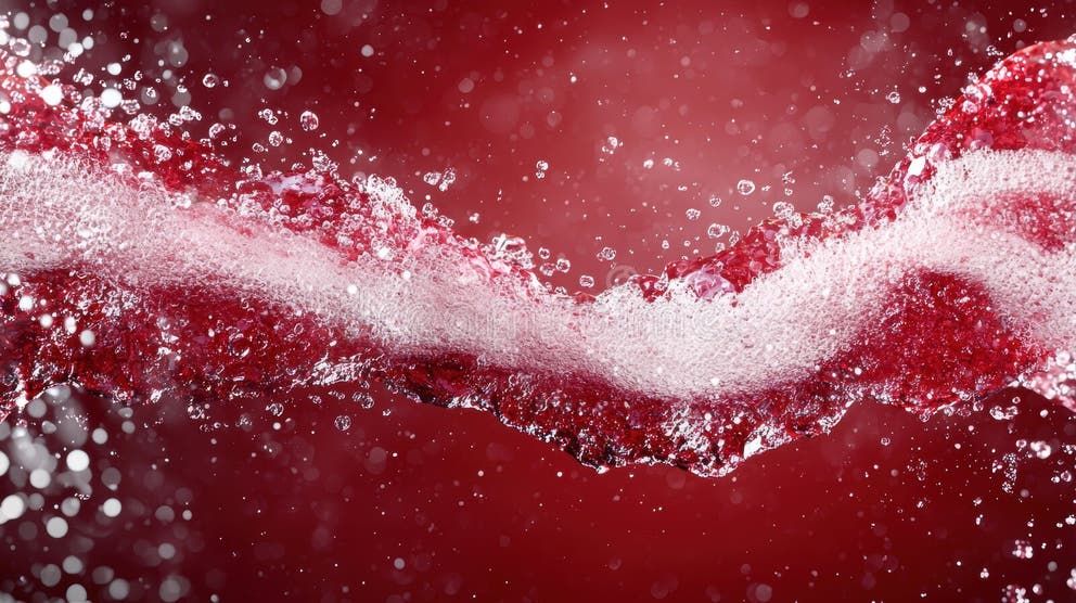 Sparkling red water splash stock illustration. Illustration of ...