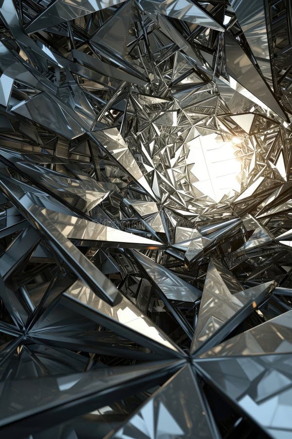 Sparkling Reflection of a Polished Silver Object Stock Illustration ...