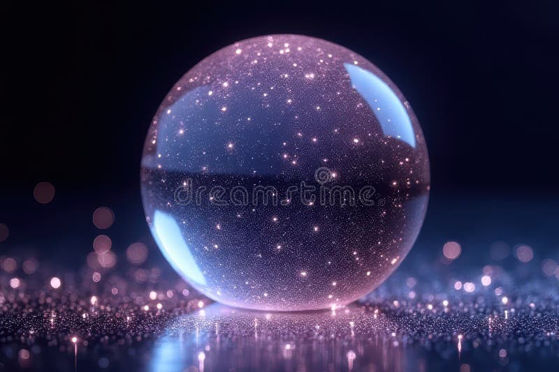 Reflecting on Shimmering Worlds Stock Illustration - Illustration of ...