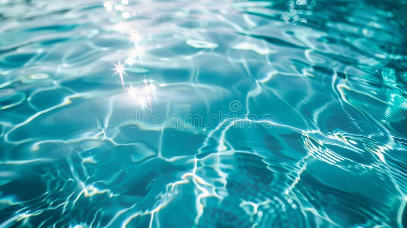Sparkling Reflections on Turquoise Water Surface Stock Image - Image of ...