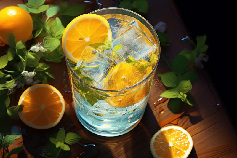 Sparkling Refreshing Cool Drink. Generate Ai Stock Image - Image of ...