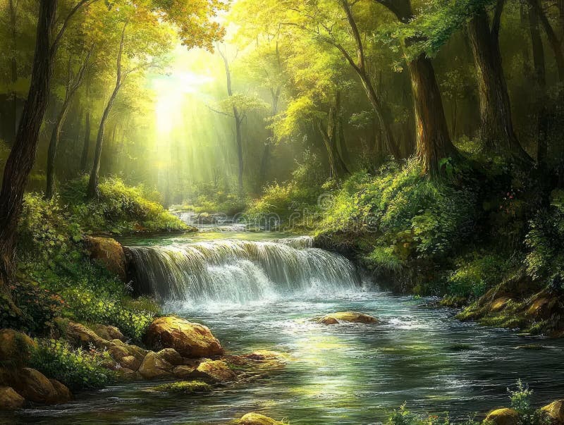 Sparkling River Crystal Clear Flows Gently Stock Photos - Free ...