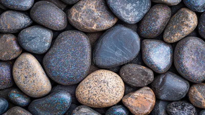 Sparkling river rocks stock illustration. Illustration of nature ...