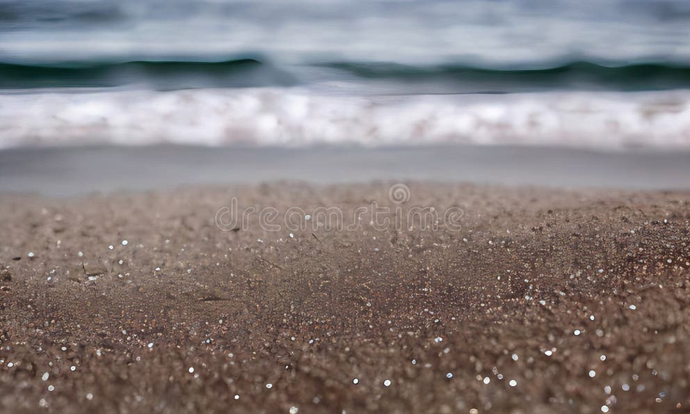 Sparkling Sand on the Beach Stock Illustration - Illustration of bokeh ...