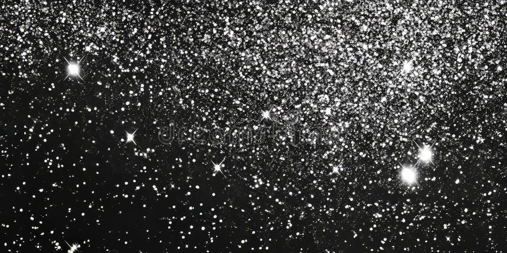 A Sparkling Silver Glitter Backdrop with Large and Small Glitter Specks ...