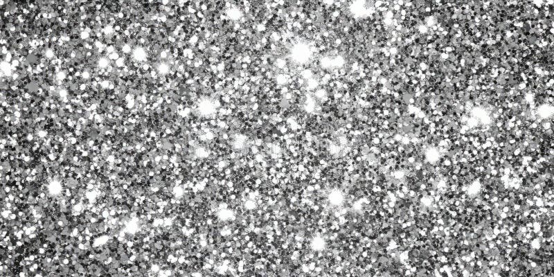 A Sparkling Silver Glitter Backdrop with Large and Small Glitter Specks ...