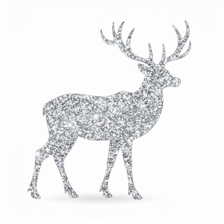 Glitter Deer Silhouette Stock Illustrations – 817 Glitter Deer ...