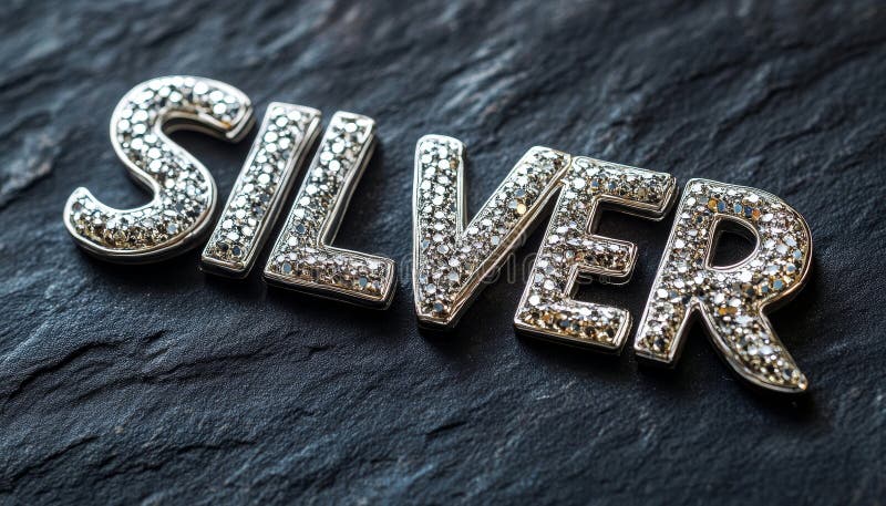 Sparkling Silver Text Effect on Dark Grunge Background, Glittering ...